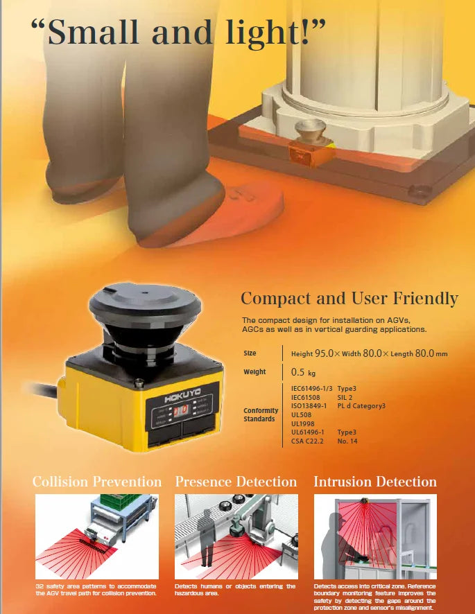 Protected area 270 range 2D Security Laser Scanner protection scanning ...