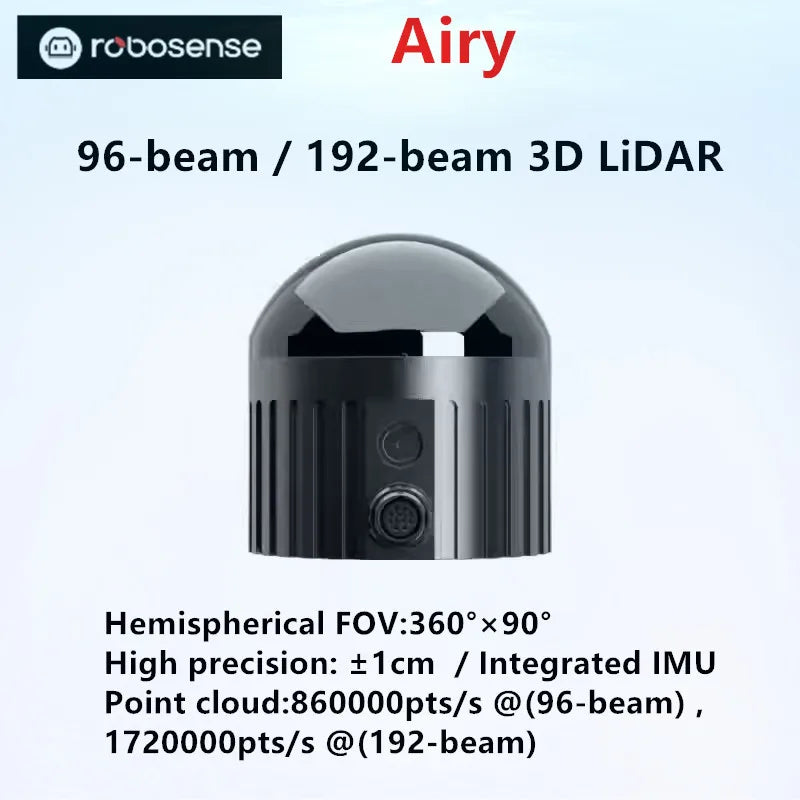 ROBOSENSE Airy LIDAR digital hemispherical wide-angle 3D 96-channel ...