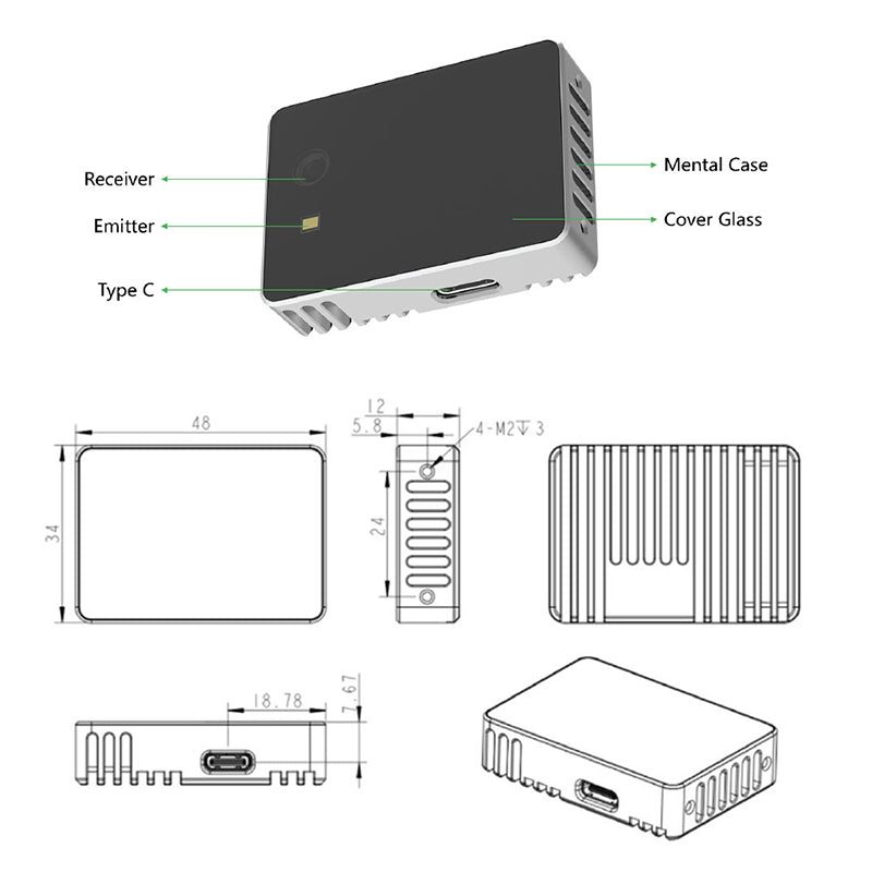 RGBD 3D Camera | Depth Sensor CS30 - TOFSENSORS– Sensorlidar